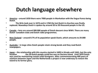 Dutch language development | PPT