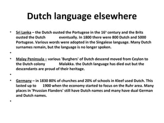 Dutch language development | PPT