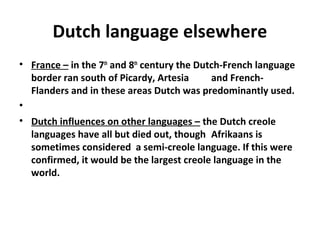 Dutch language development | PPT