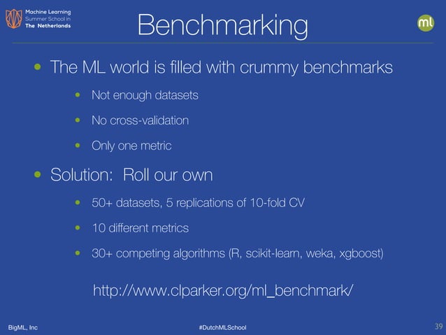 DutchMLSchool. Logistic Regression, Deepnets, Time Series | PPT