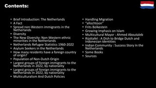 Dutch Multicultural Society - Netherlands 2024 | PPT