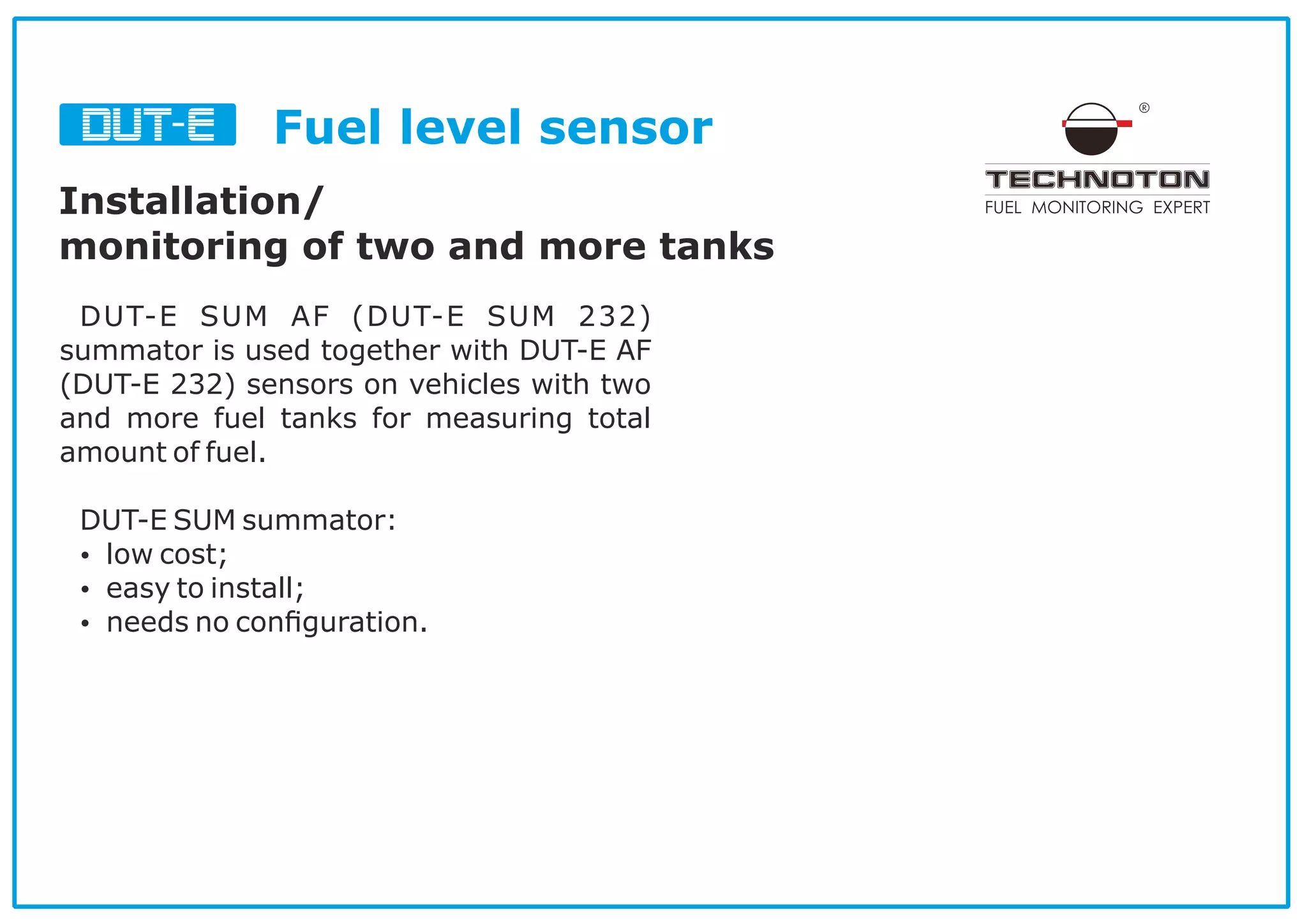 Fuel level sensor for telematics integration | PDF