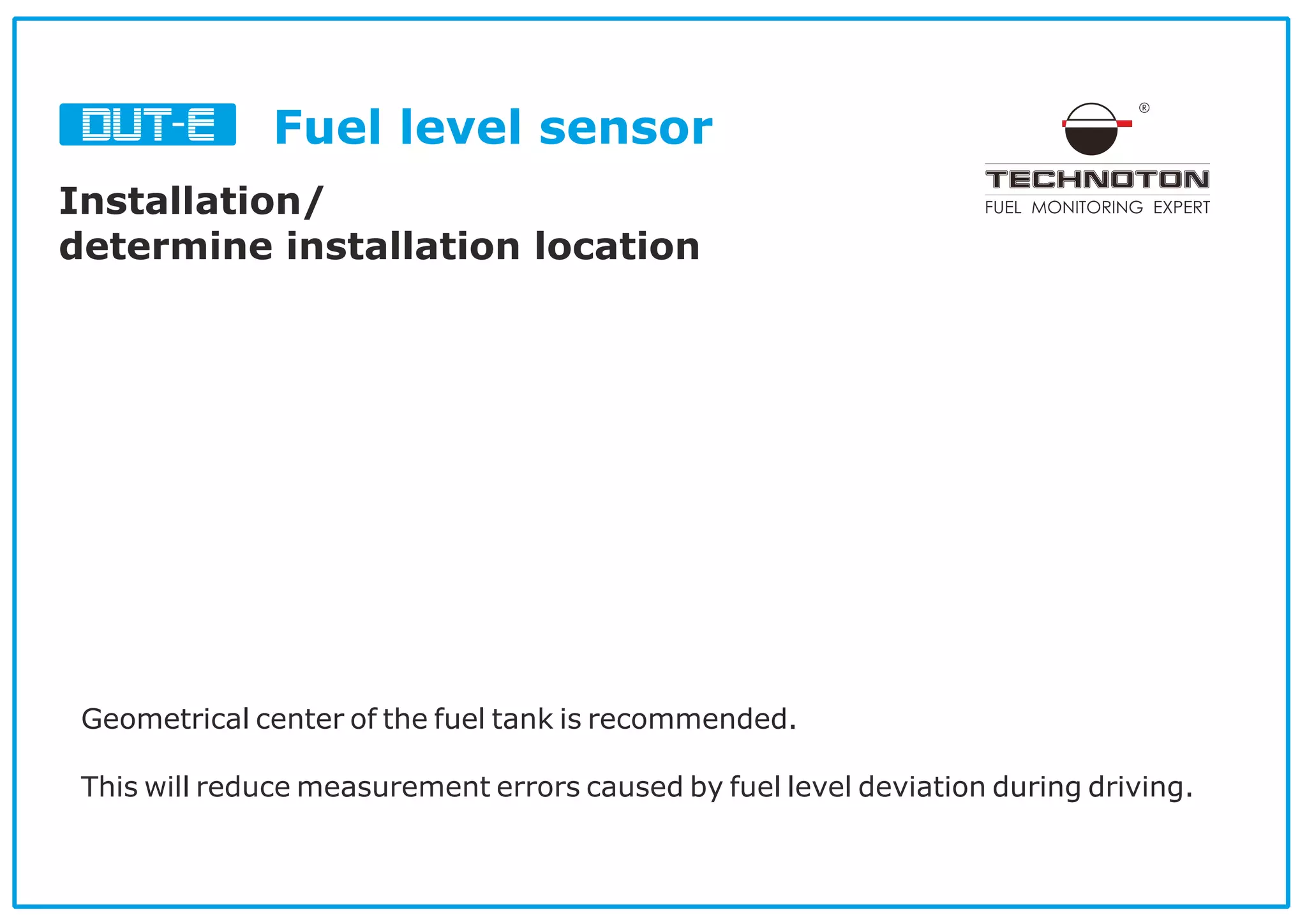Fuel level sensor for telematics integration | PDF