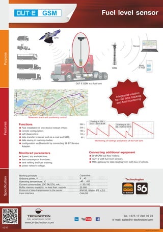 DUT-E GSM Fuel Level Sensor | PDF