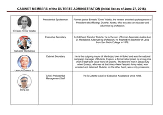 Duterte cabinet-members | PDF