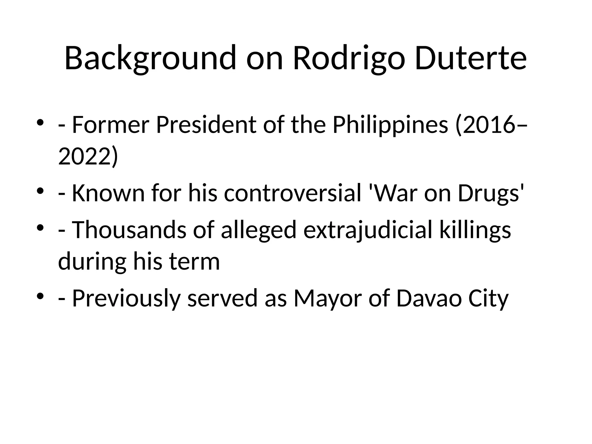 Presentation on Why PRRD was Jailed by ICC | PPTX