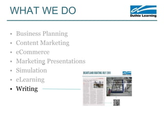 Duthie Learning is about Presentations that Persuade and Train | PPT