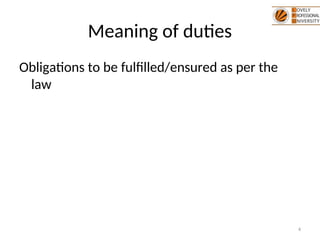 DUTIES AND POWERS OF DIRECTOR and duties | PPT