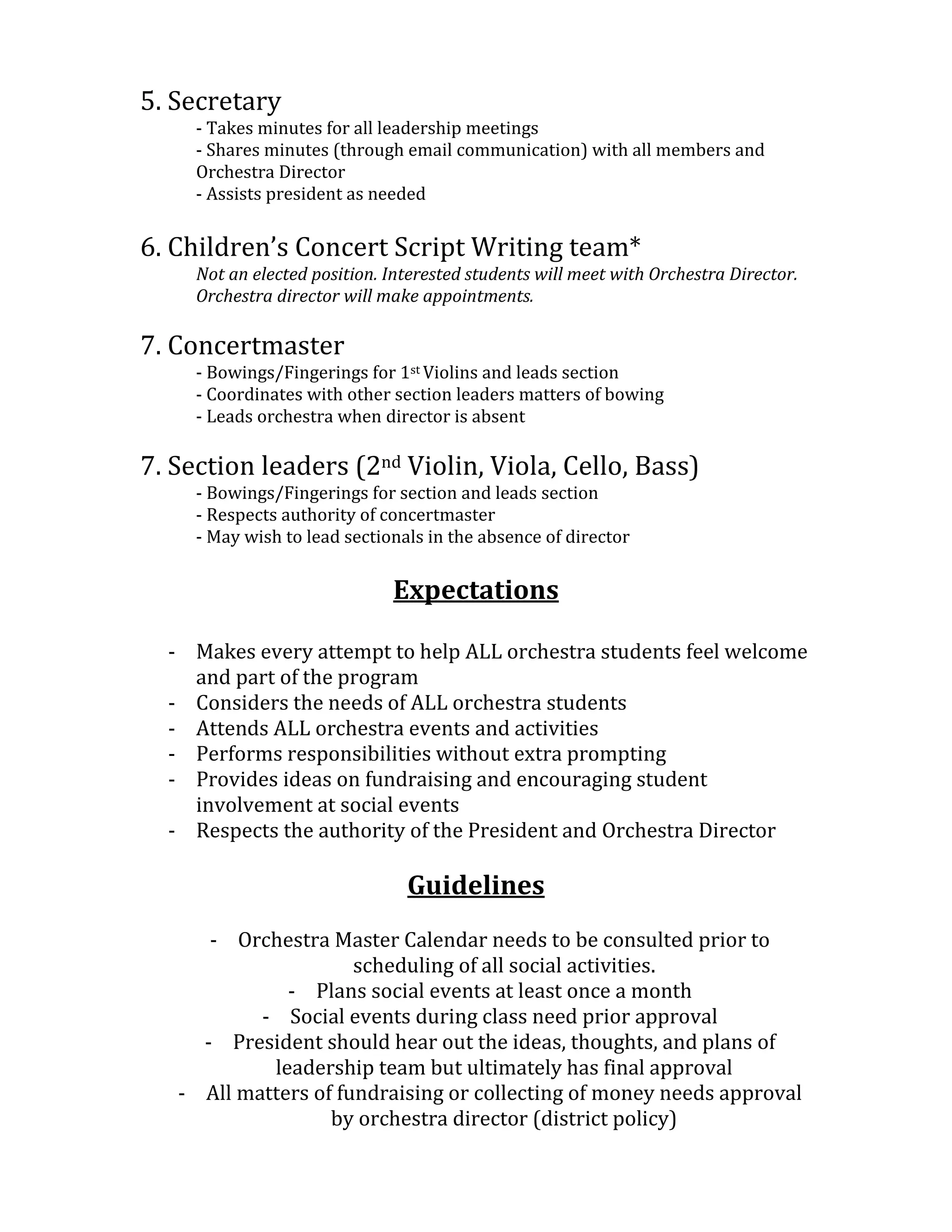 Duties and responsibilities | DOCX