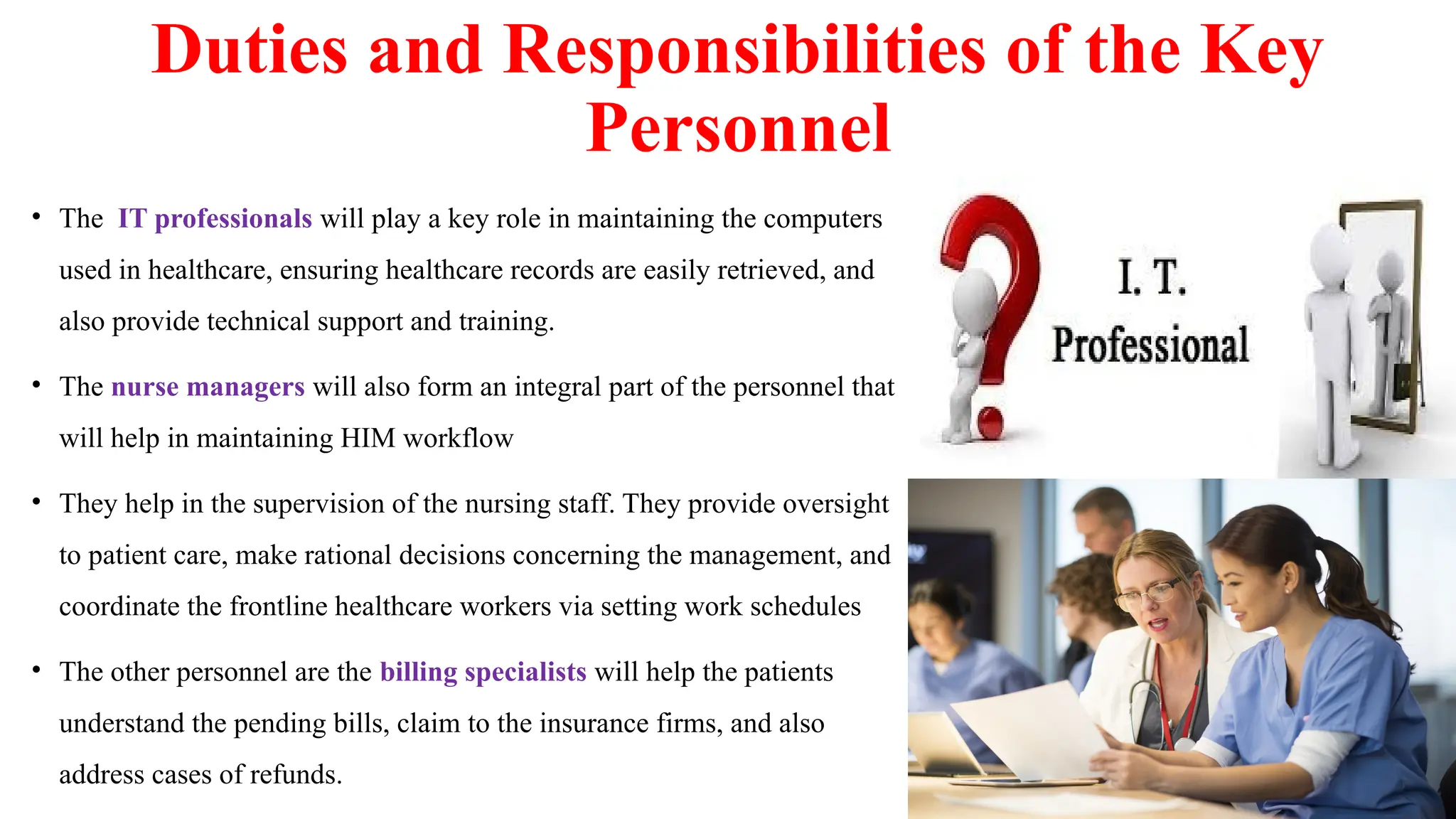Duties and Responsibilities of the healthcare | PPTX