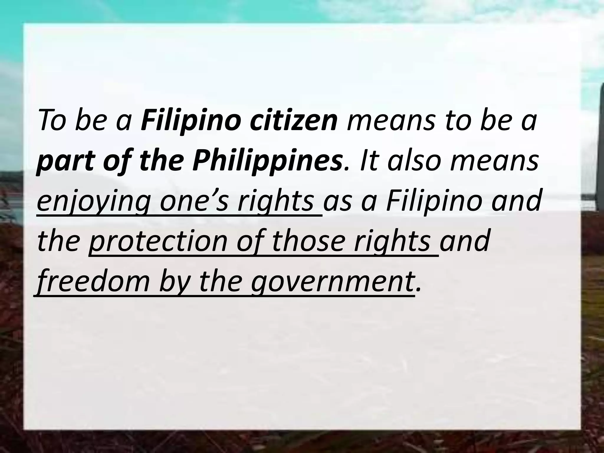 Rights and Responsibilities of a Filipino | PPTX