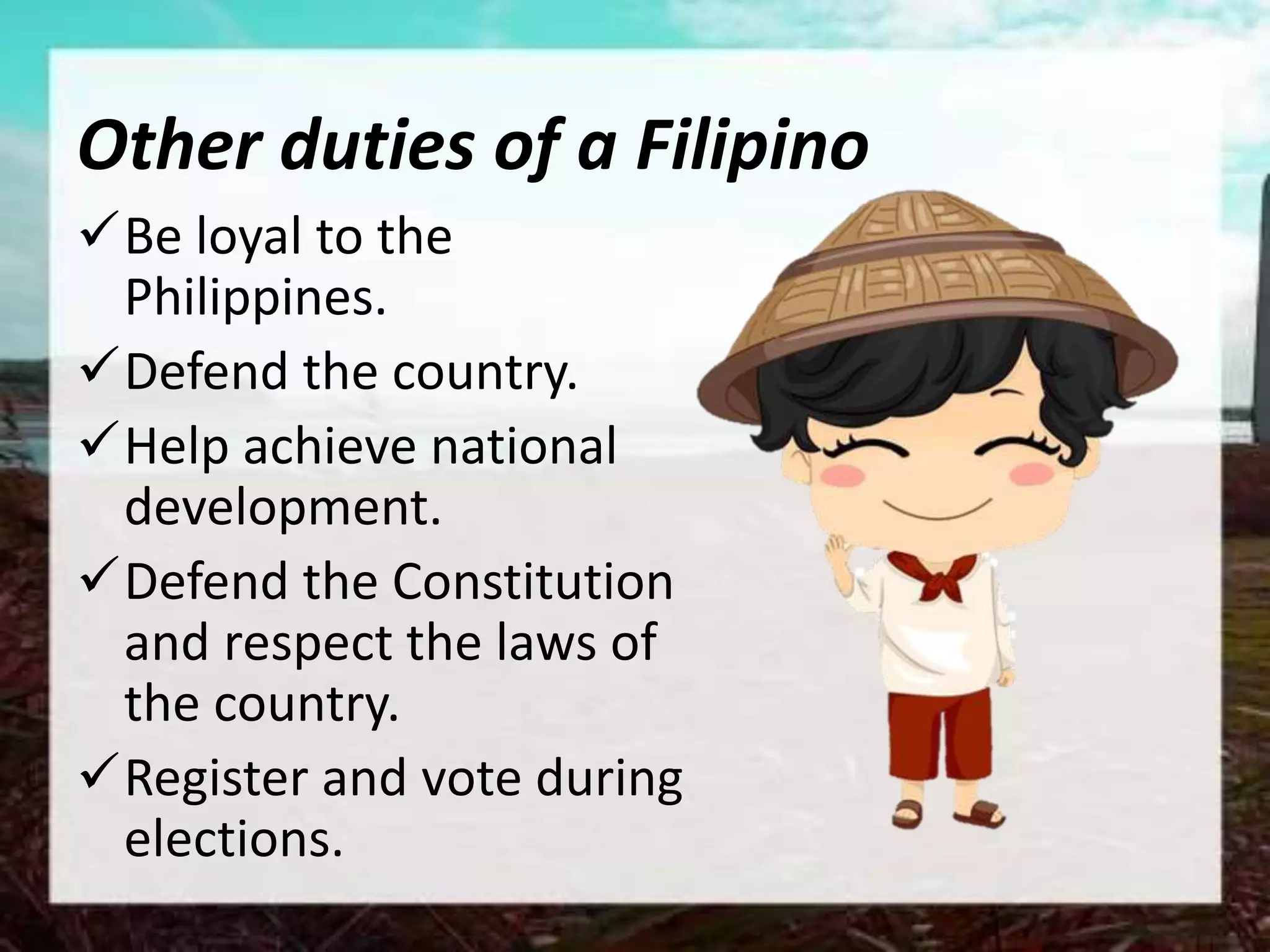 Rights and Responsibilities of a Filipino | PPTX