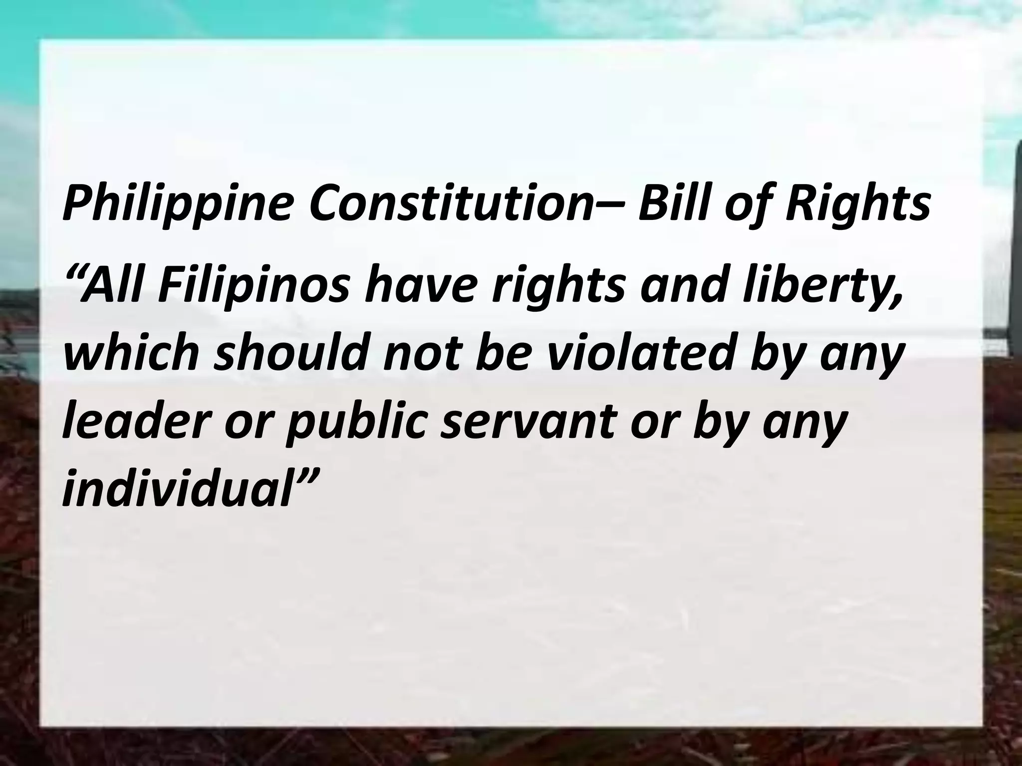 Rights and Responsibilities of a Filipino | PPTX
