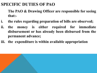 Duties and responsibilities of pao | PPTX