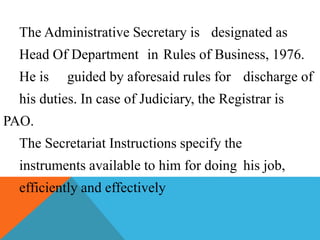 Duties and responsibilities of pao | PPTX