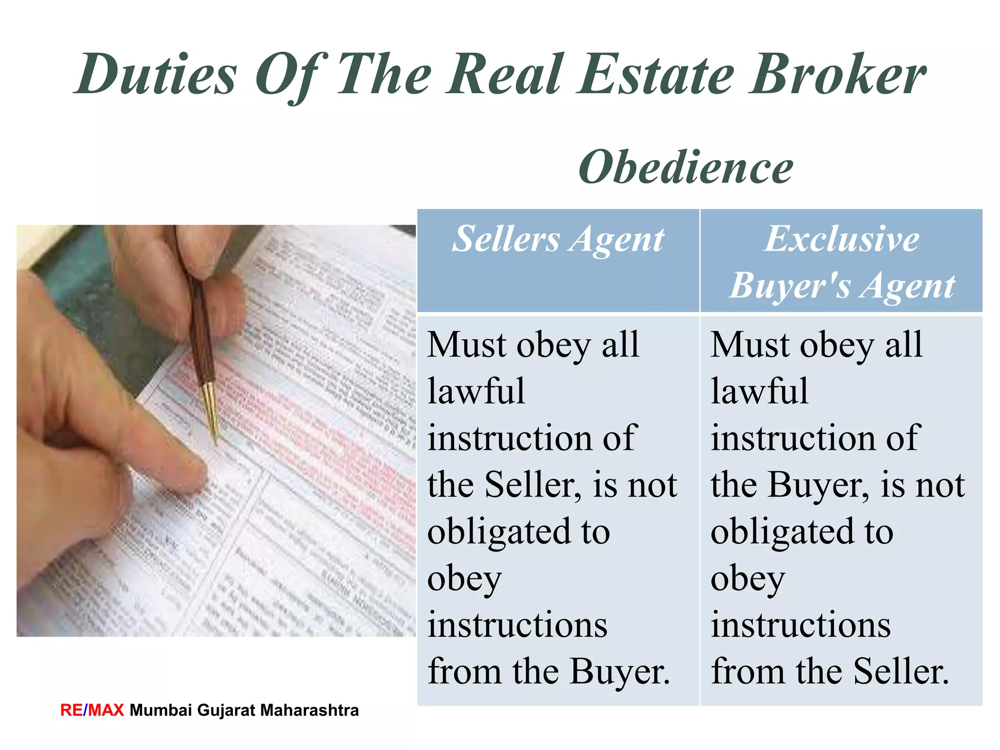 Duties and Responsibilities of Real Estate Broker | PPTX