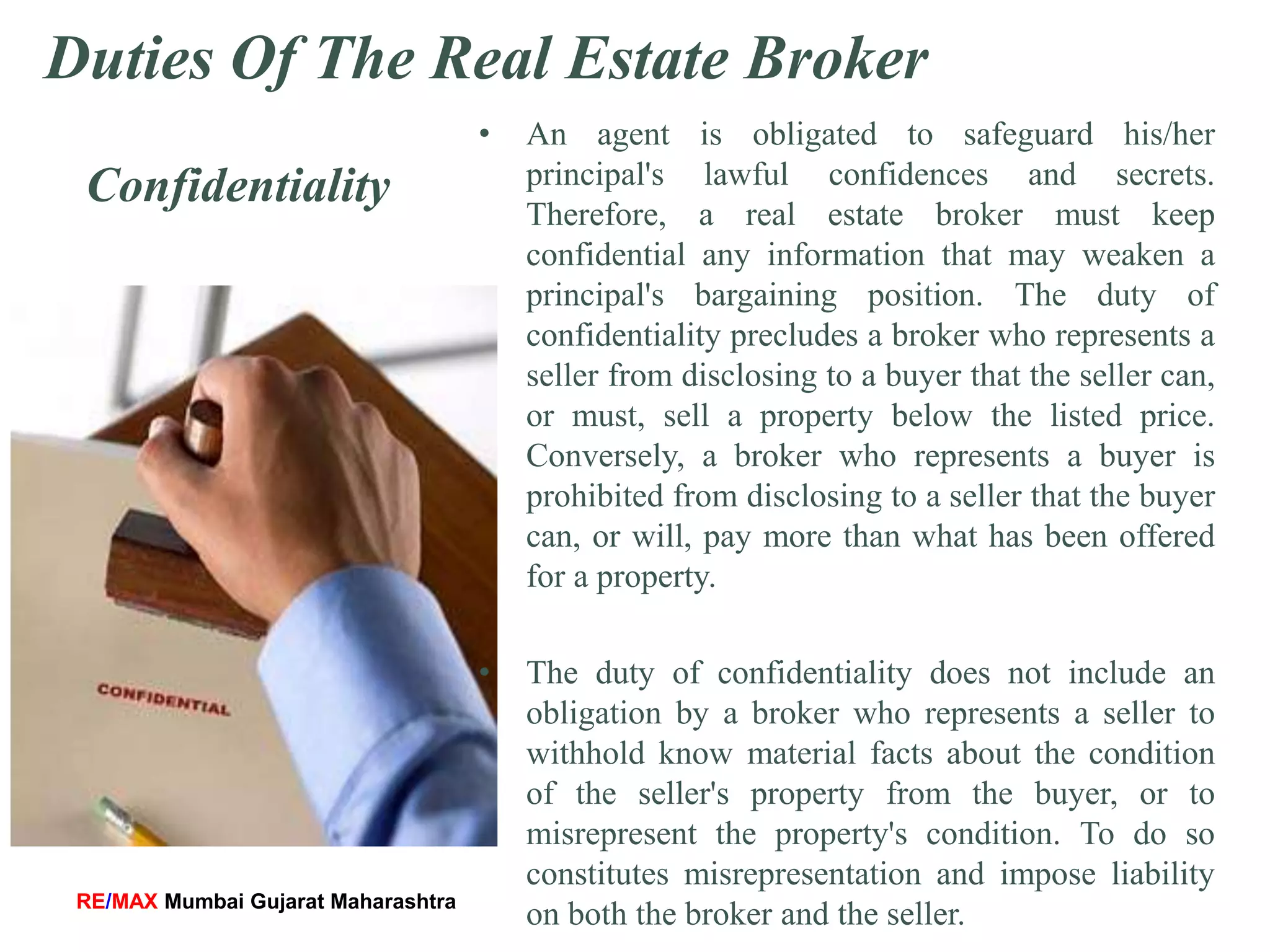 Duties and Responsibilities of Real Estate Broker | PPTX