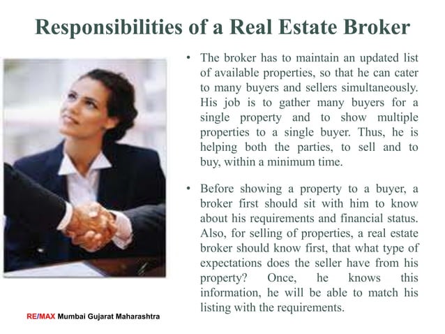 Duties and Responsibilities of Real Estate Broker | PPT