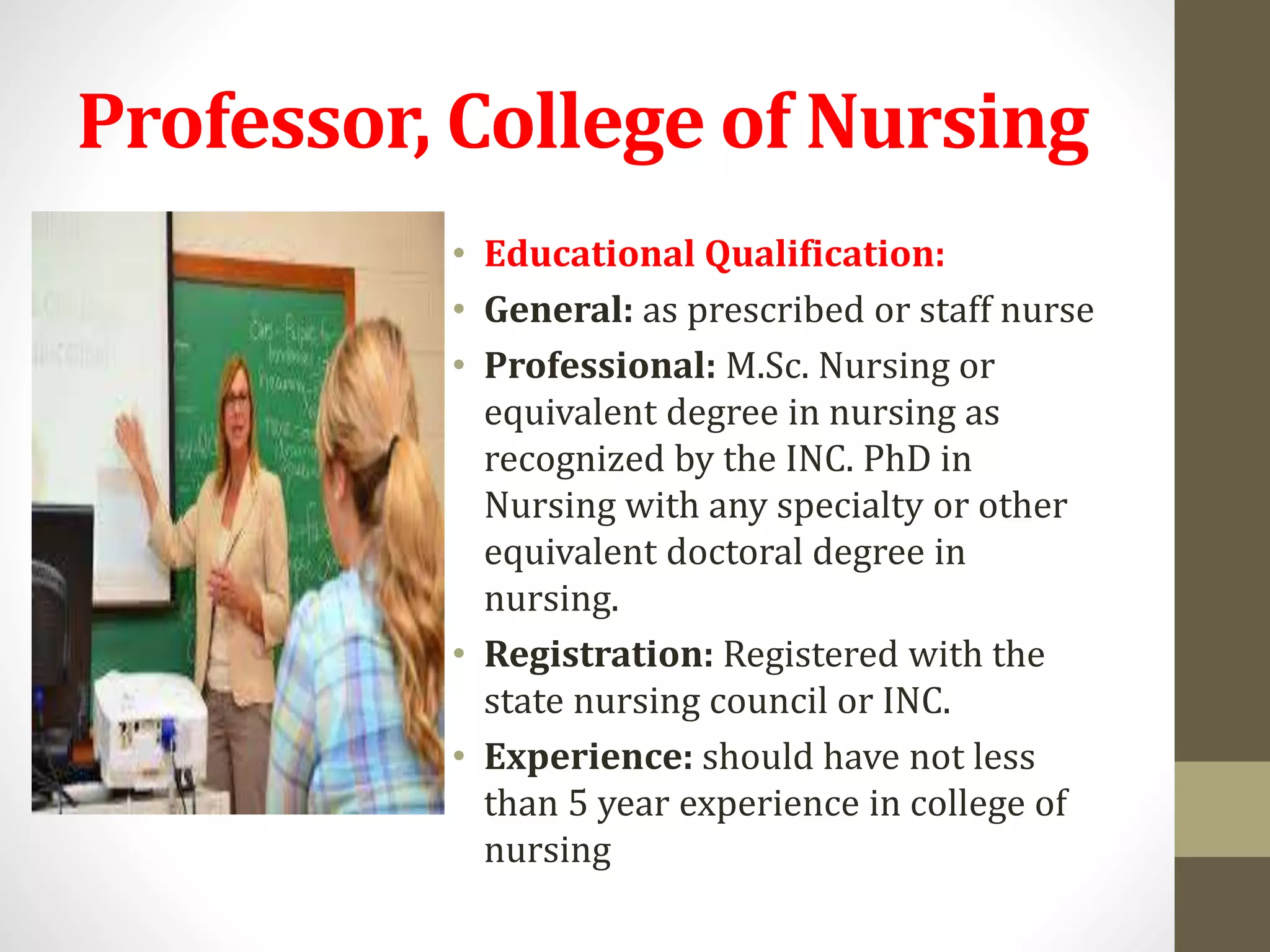 Duties and responsibilities of the nursing personnel | PPTX