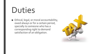 Duties and responsibilities | PPTX