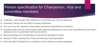 Duties and roles manual for elected committee members | PPTX | Non ...