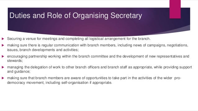 Duties and roles manual for elected committee members