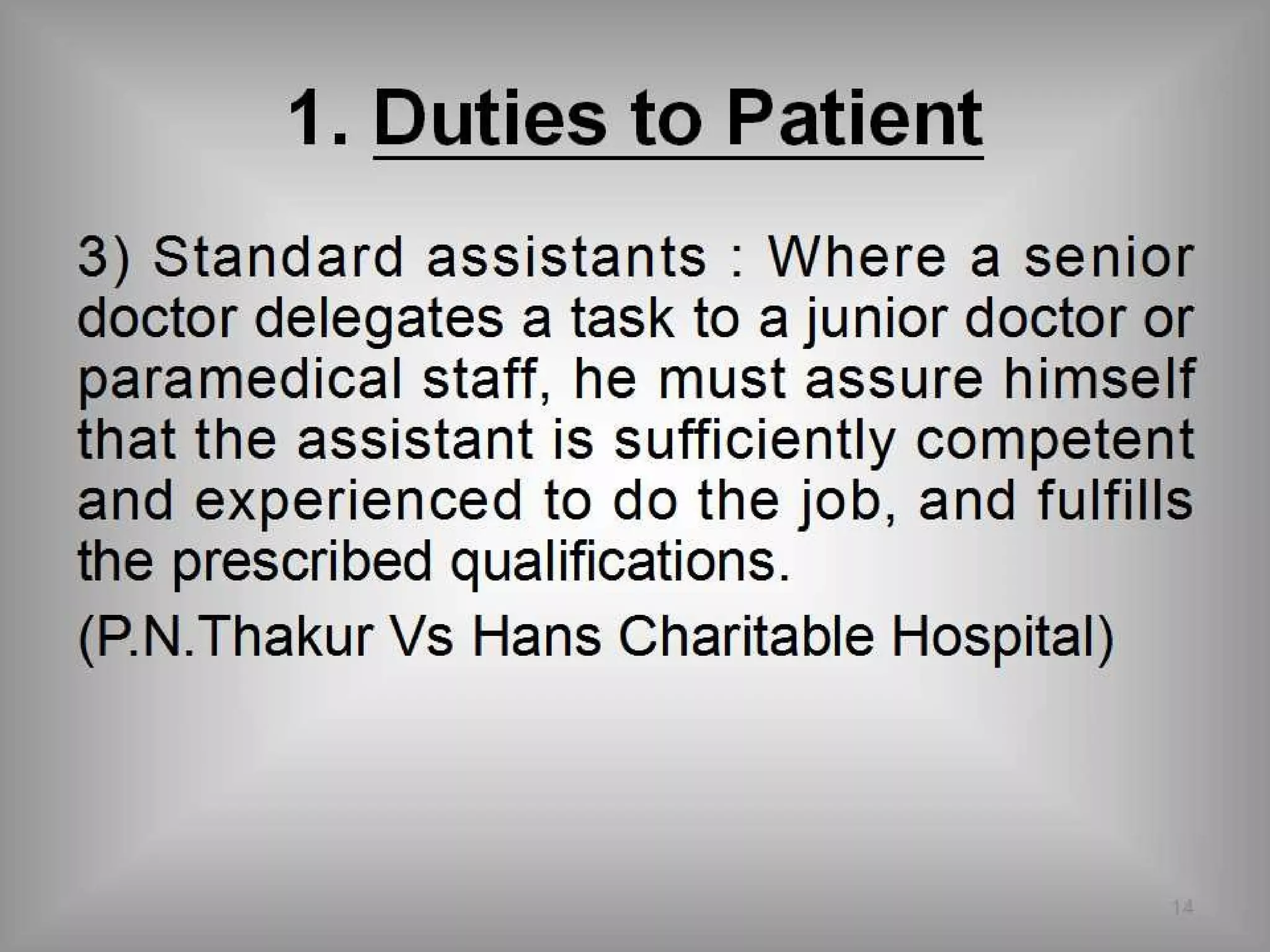 Duties and Obligations of a Doctor | PPT
