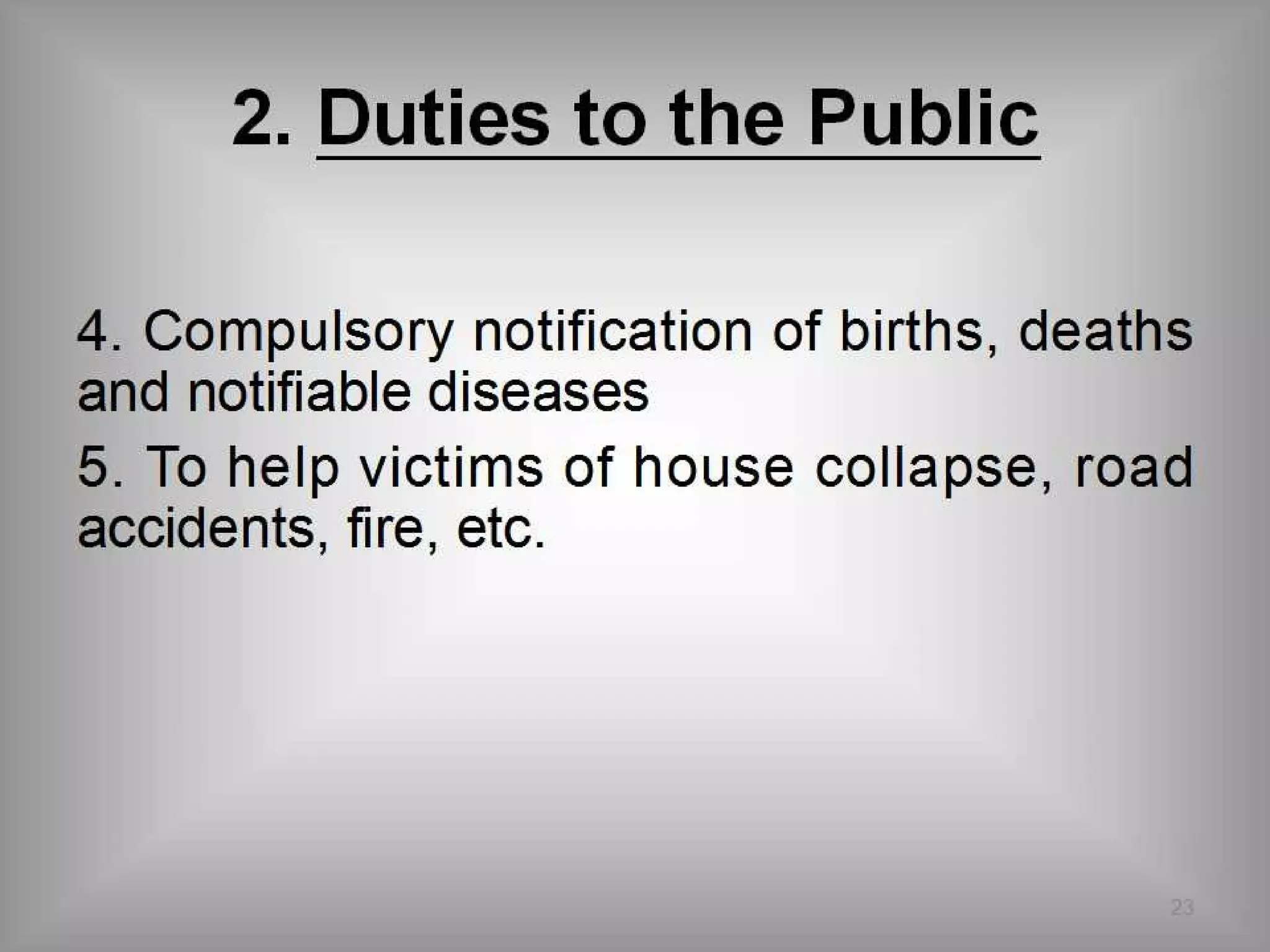 Duties and Obligations of a Doctor | PPT