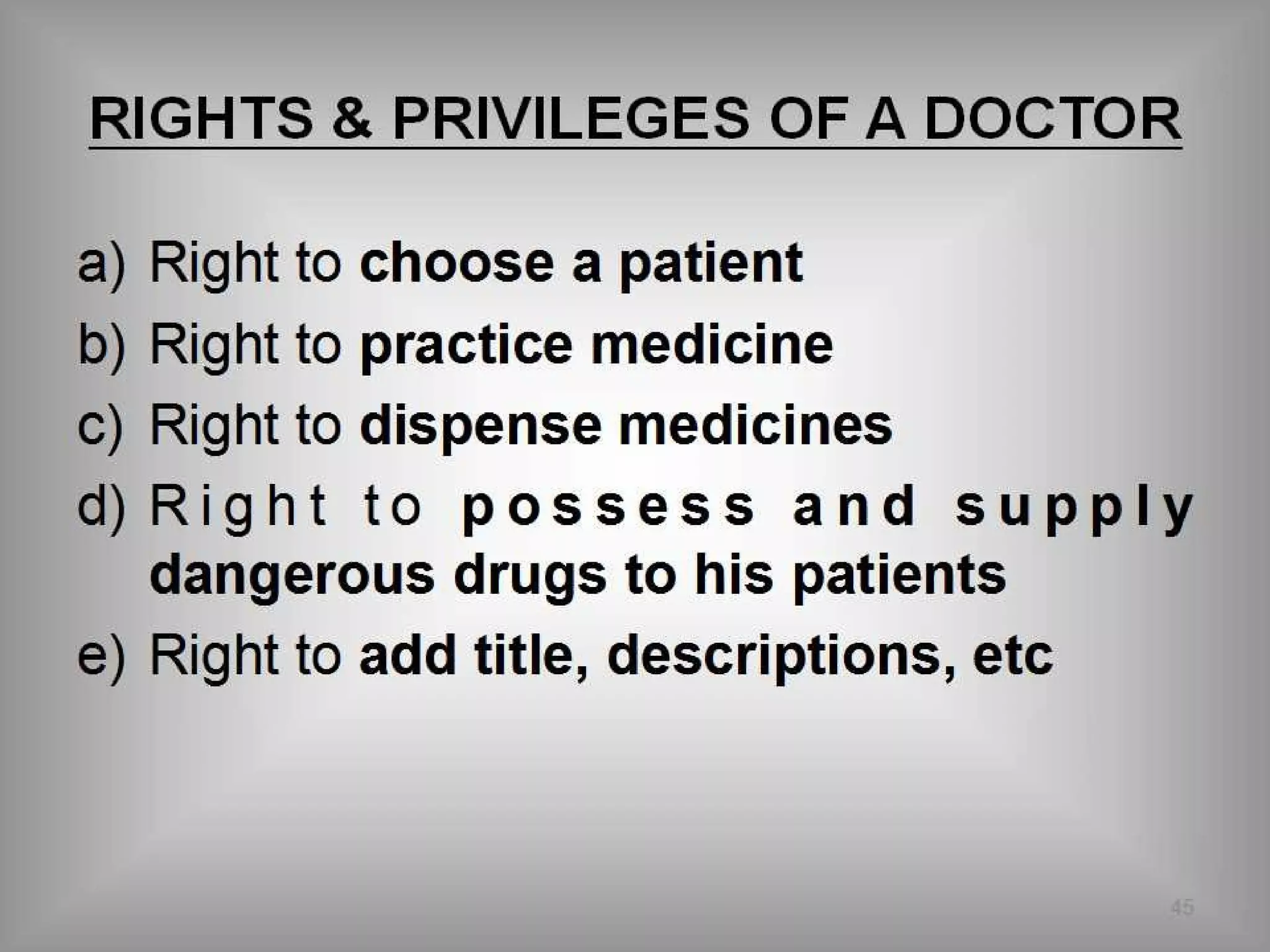 Duties and Obligations of a Doctor | PPT