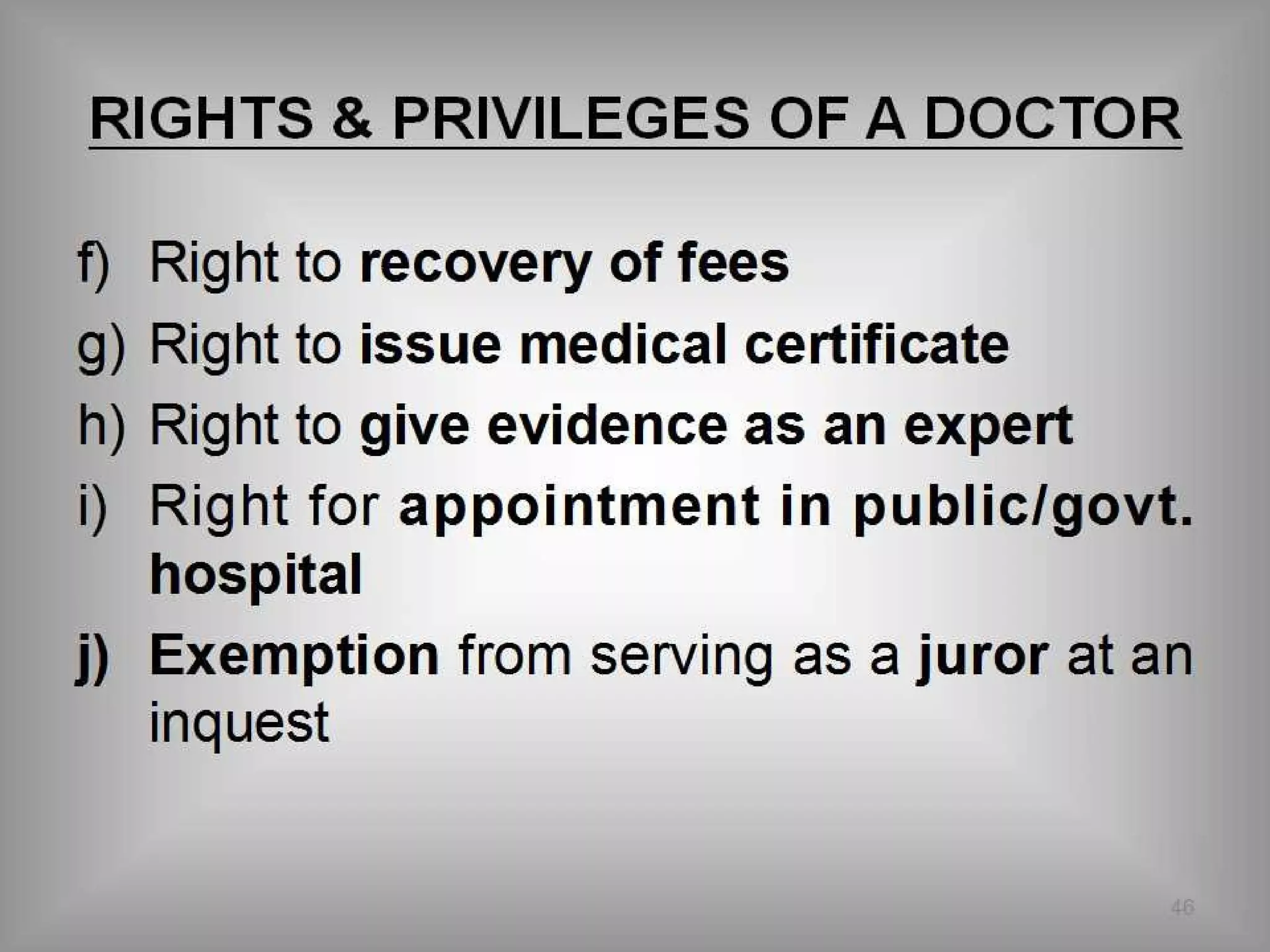 Duties and Obligations of a Doctor | PPT