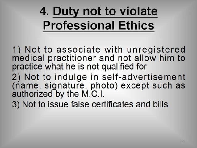 Duties and Obligations of a Doctor | PPT