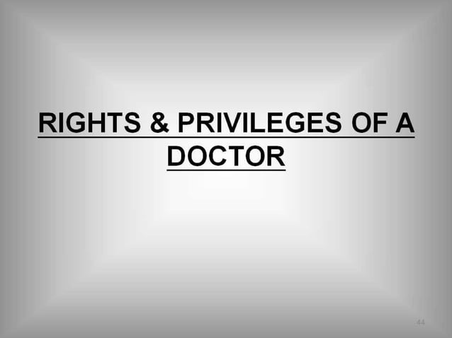 Duties and Obligations of a Doctor | PPT