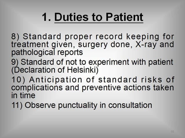 Duties and Obligations of a Doctor | PPT