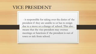 DUTIES OF A CLASSROOM OFFICERS for the school year 2025-2026.pptx