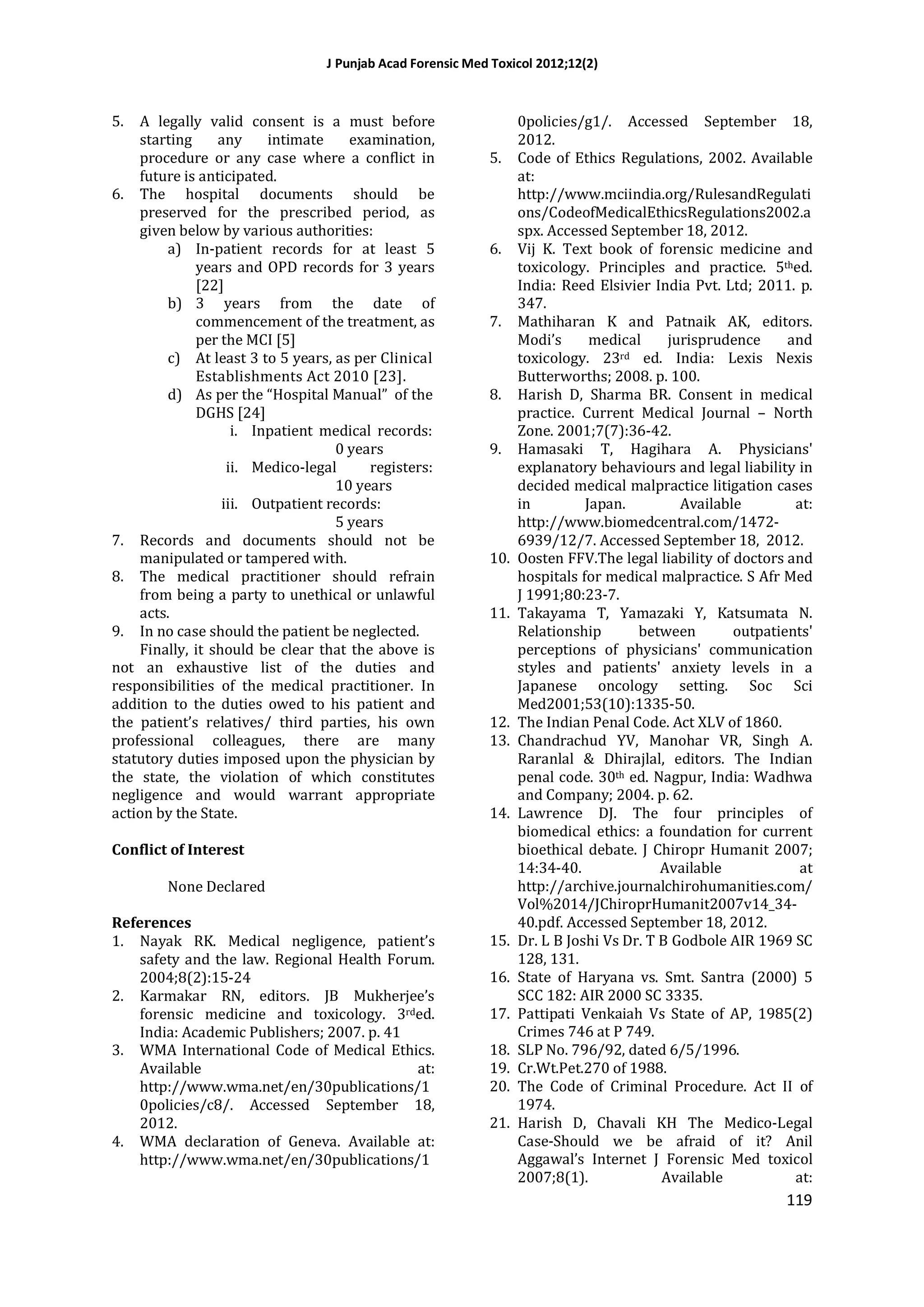 Duties of a doctor | PDF