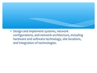Duties of a system administrator | PPT