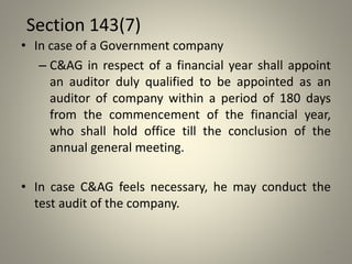 Duties of auditors under companies act 2013 | PPTX