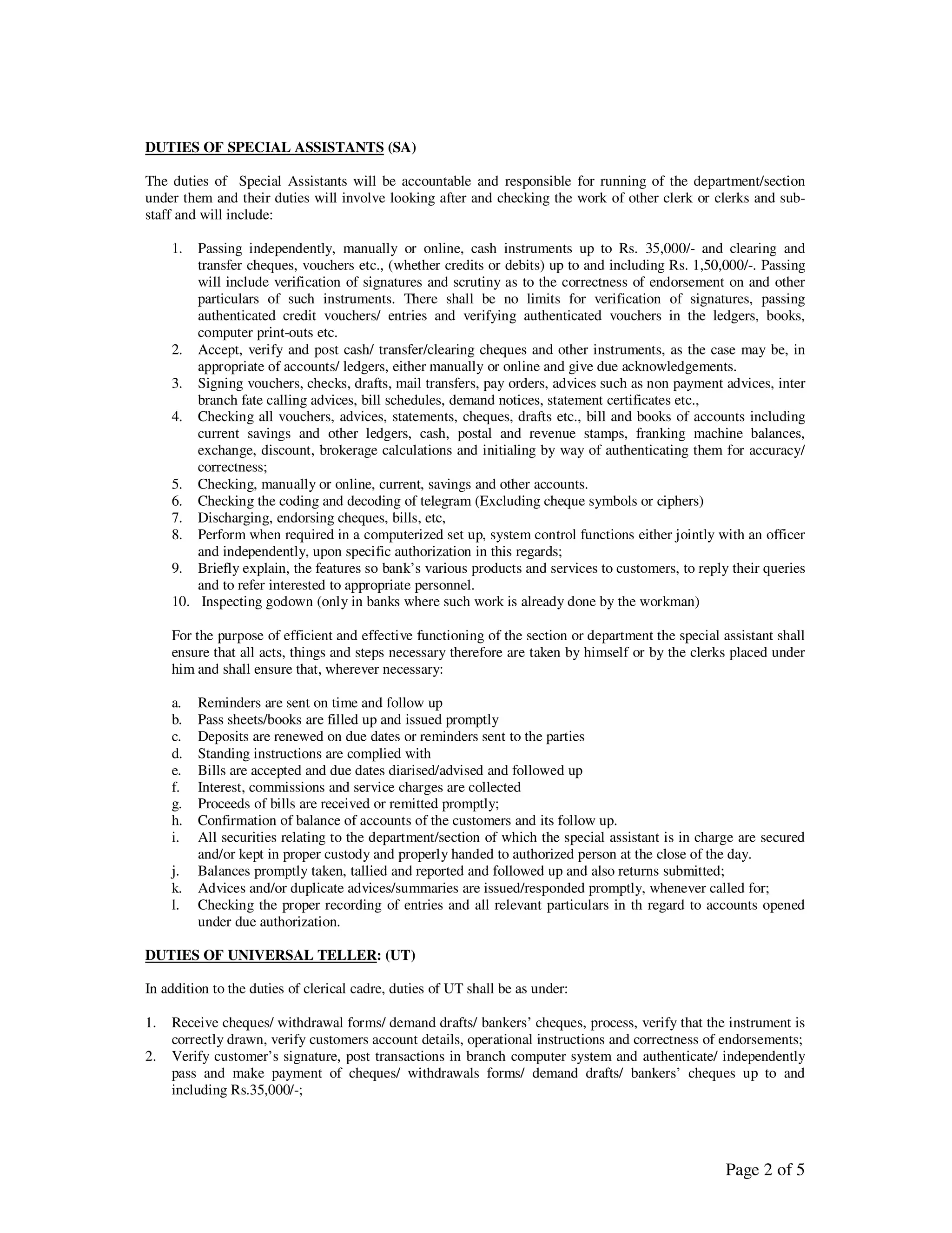 Duties of clerical | PDF