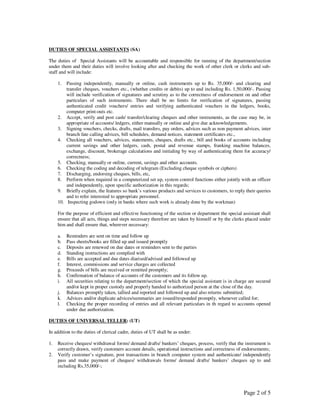 Duties of clerical | PDF