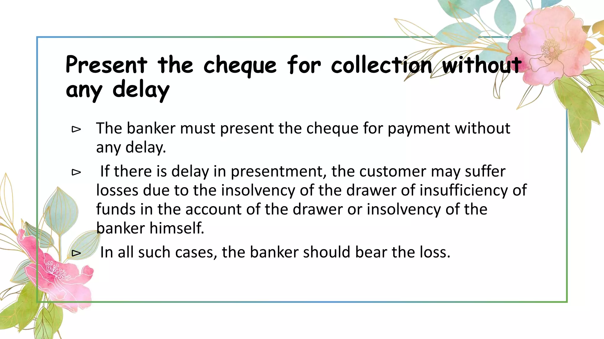 Duties of Collecting Banker | PPTX