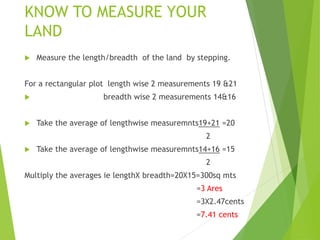 TIPS for the Land sellers and buyers in KERALA ppt from james joseph ...