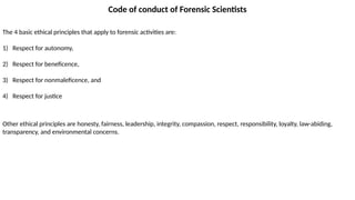 Duties of forensic scientists and more e | PPTX