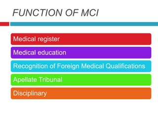 Duties of mci and smc | PPTX