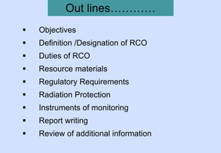 Duties and Responsibilities of RCO | PPTX