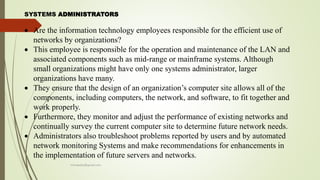 Duties & Responsibilities of IT Department Staff | PPTX