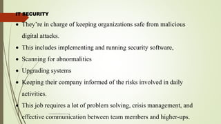 Duties & Responsibilities of IT Department Staff | PPTX