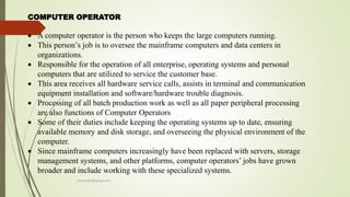 Duties & Responsibilities of IT Department Staff | PPTX