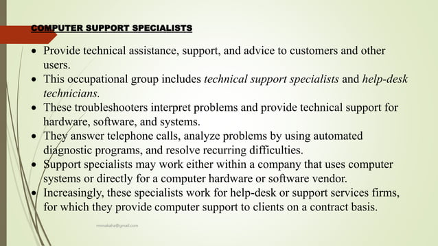 Duties & Responsibilities of IT Department Staff | PPTX | IT and ...
