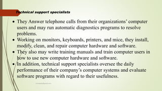 Duties & Responsibilities of IT Department Staff | PPTX