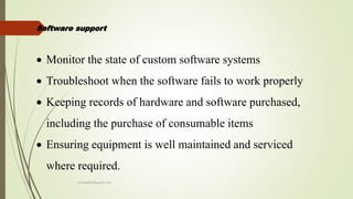 Duties & Responsibilities of IT Department Staff | PPTX